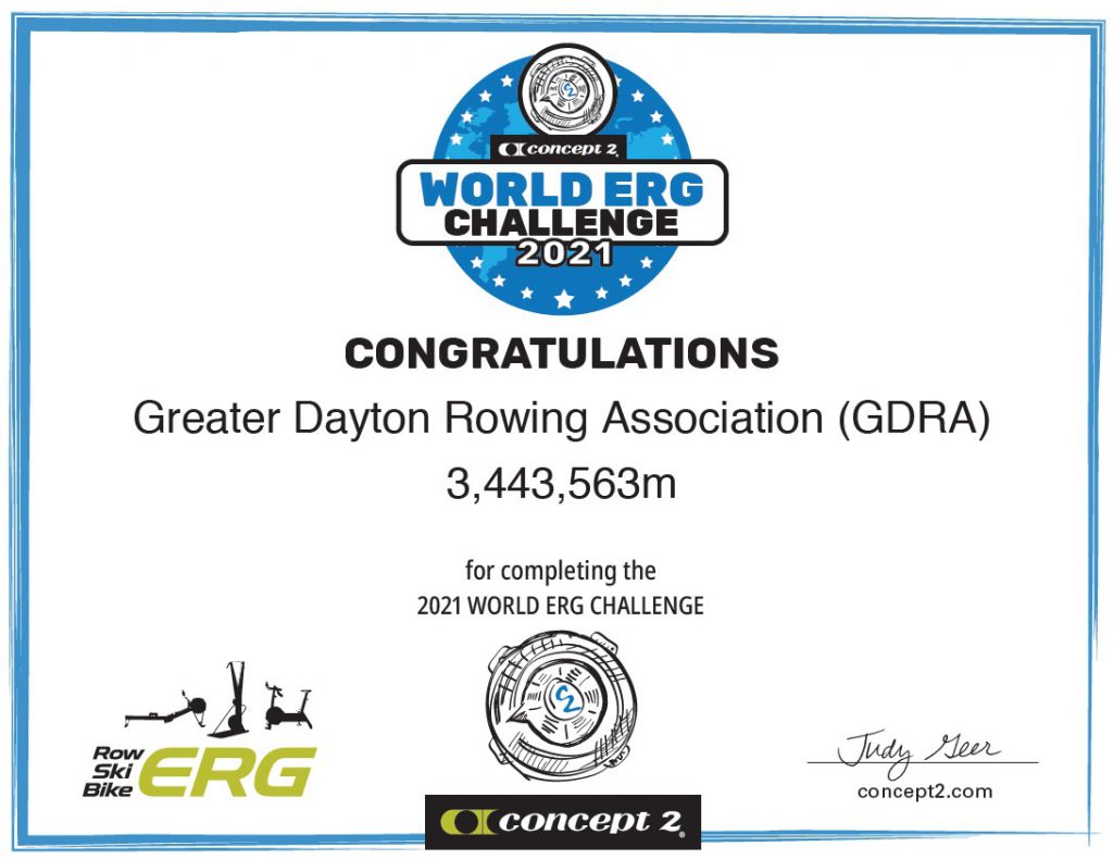 World Erg Challenge 2021 – Greater Dayton Rowing Association